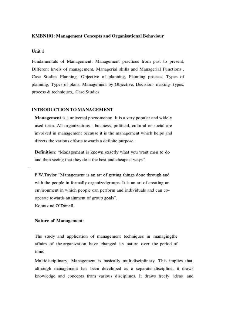 KMBN Unit 1 | PDF | Employment | Human Resources