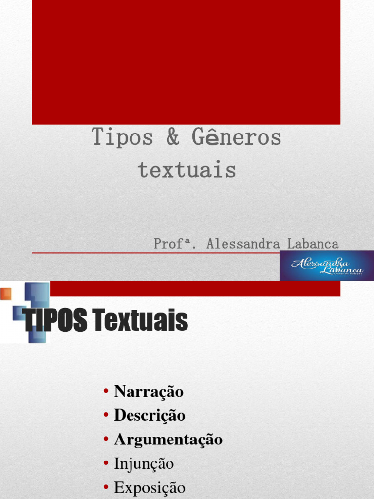Aula 2 - Tipos Textuais | PDF