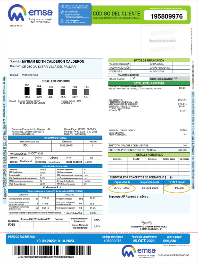 Myriam Edith Calderon Calderon: CR 28C 3A 33 BRR Villa Del Palmar ...