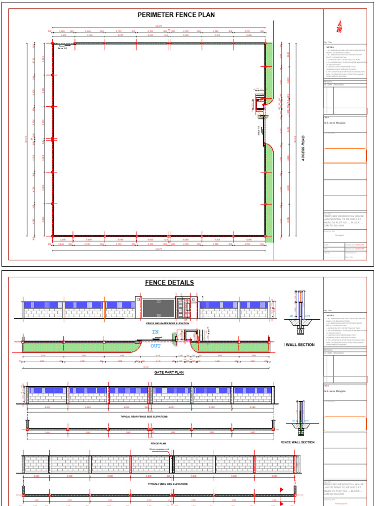Fence Layouts | Download Free PDF | Architect | Buildings And Structures