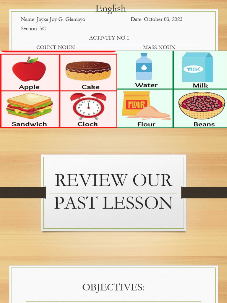 Count Noun and Mass Noun | PDF | Noun | Grammar