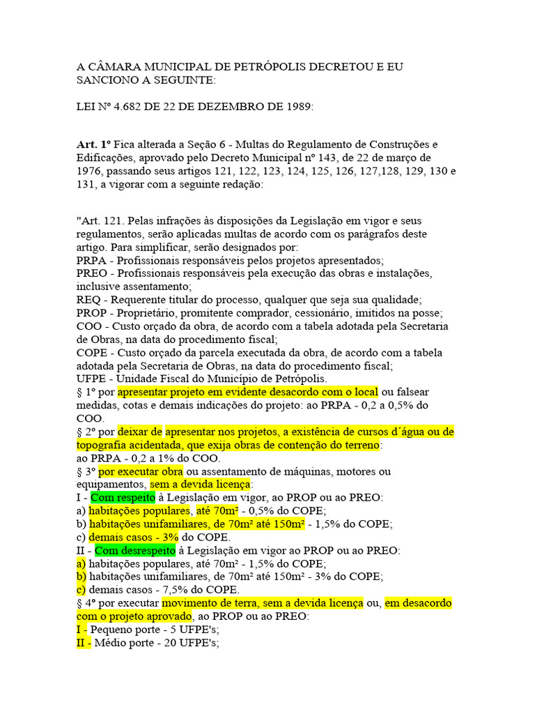Lei 4682 - Código de Multas | PDF