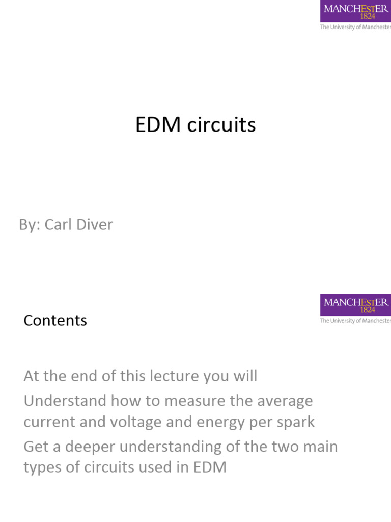 Lecture 3 - EDM Circuits | PDF | Electrical Network | Inductor