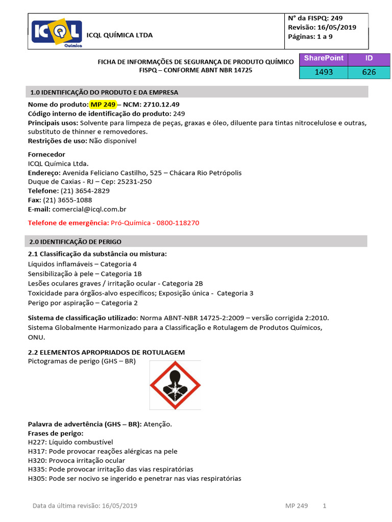 Fispq - MP 249 | PDF | Solubilidade | Química