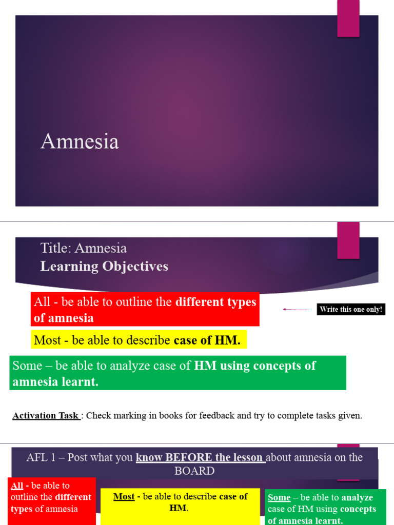 Amnesia | PDF | Amnesia | Memory