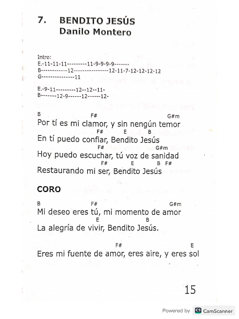 BENDITO JESÚS Danilo Montero | PDF