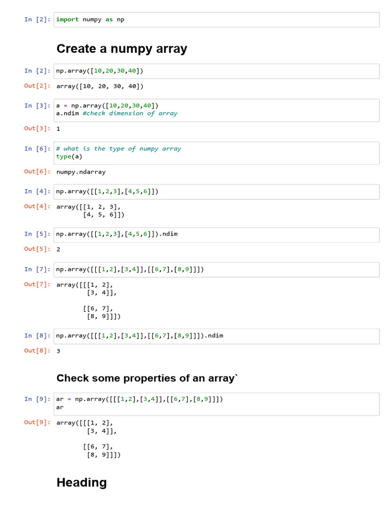 Num Py | PDF | Parameter (Computer Programming) | Computer Programming