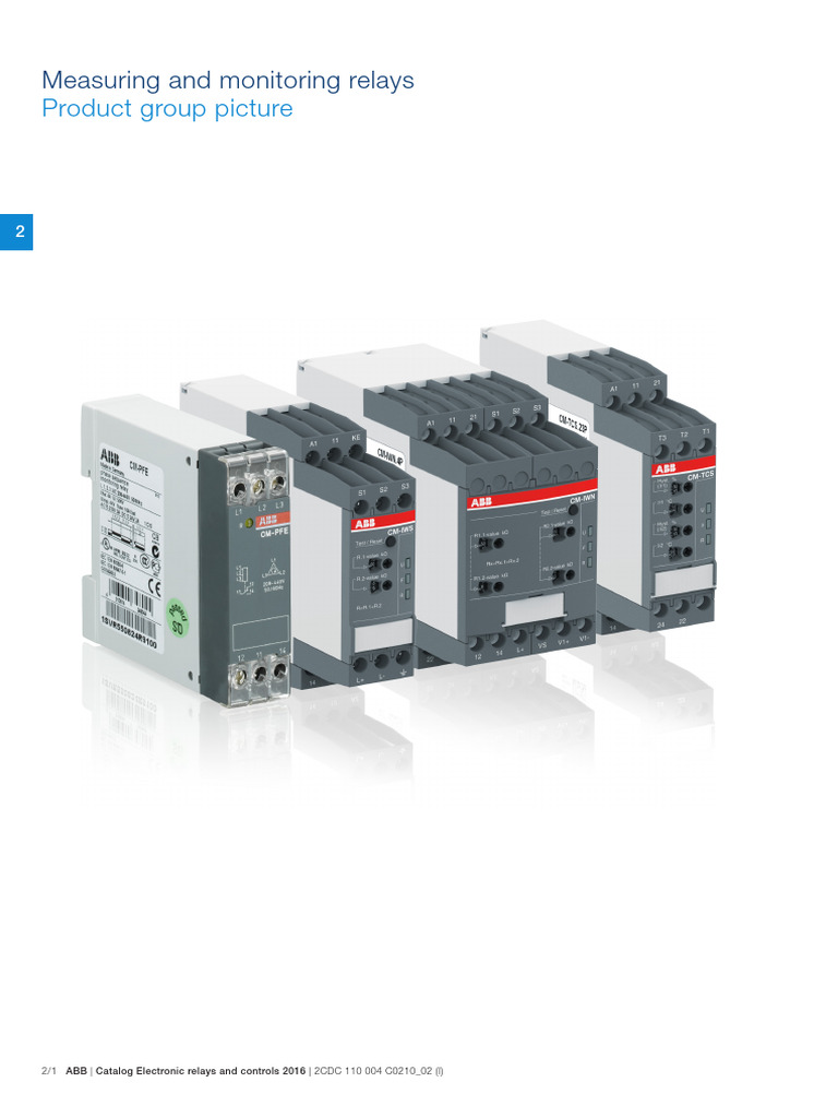 06 Cat Rele Corriente ABB | PDF | Relay | Electric Motor