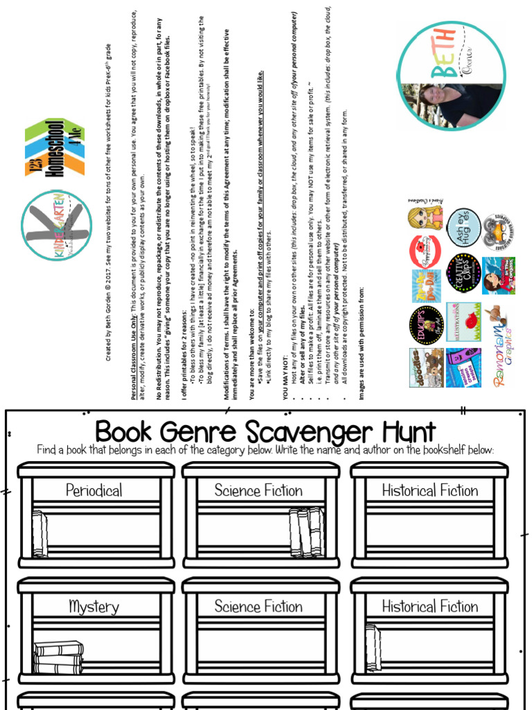 Library Scavenger Hunt | PDF | Books