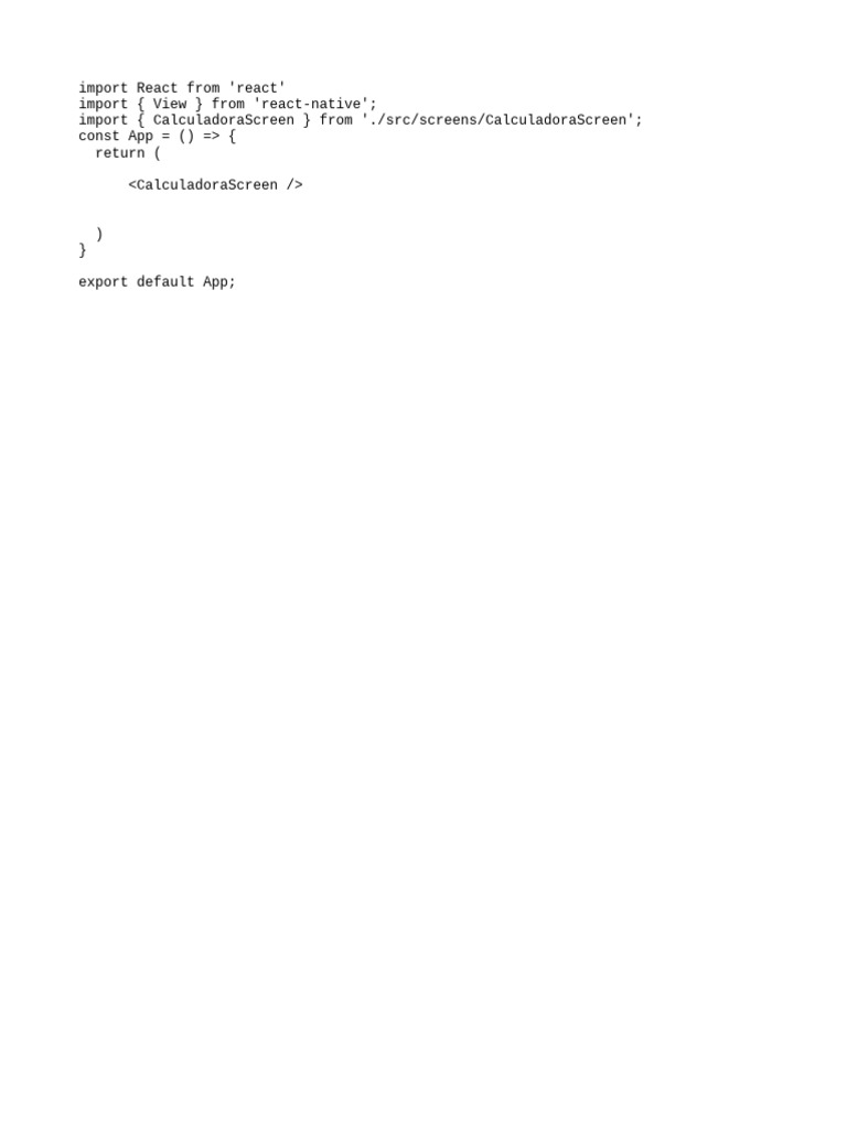 Import React From 'React' Import (View) From 'React-Native' Import ...