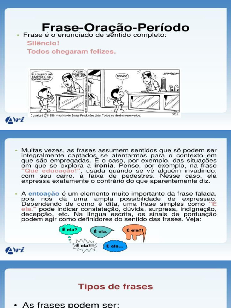 Frase Oração e Periodo Revisão | PDF