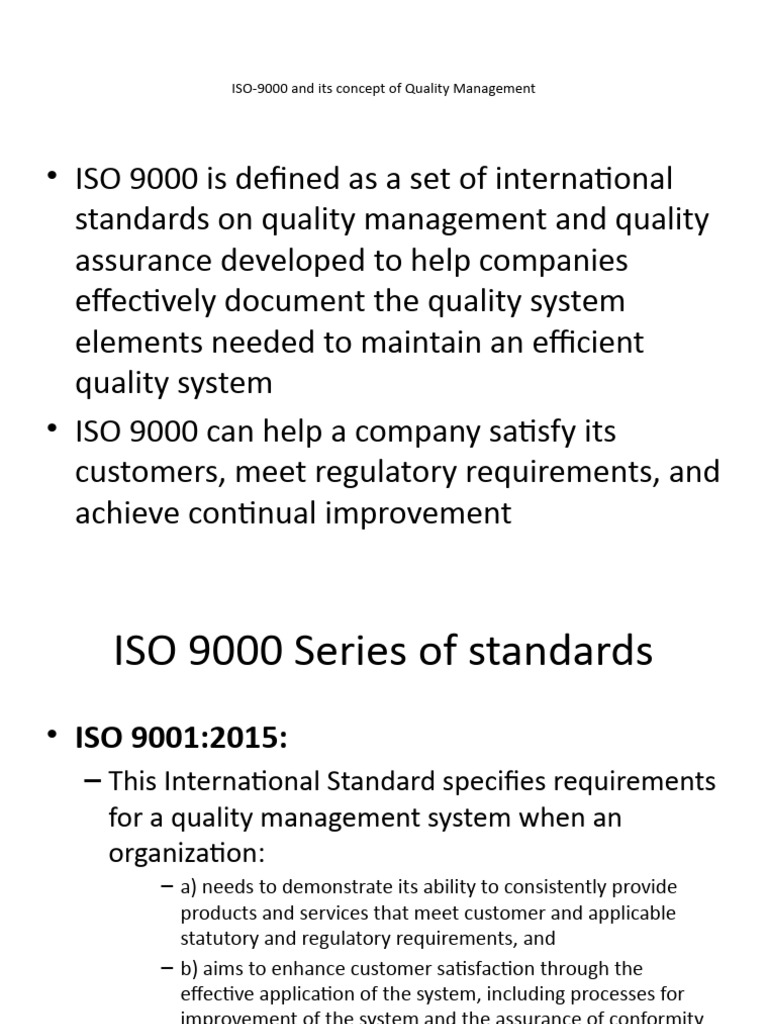 Understanding ISO 9000 Quality Standards | PDF | Iso 9000 | Quality ...