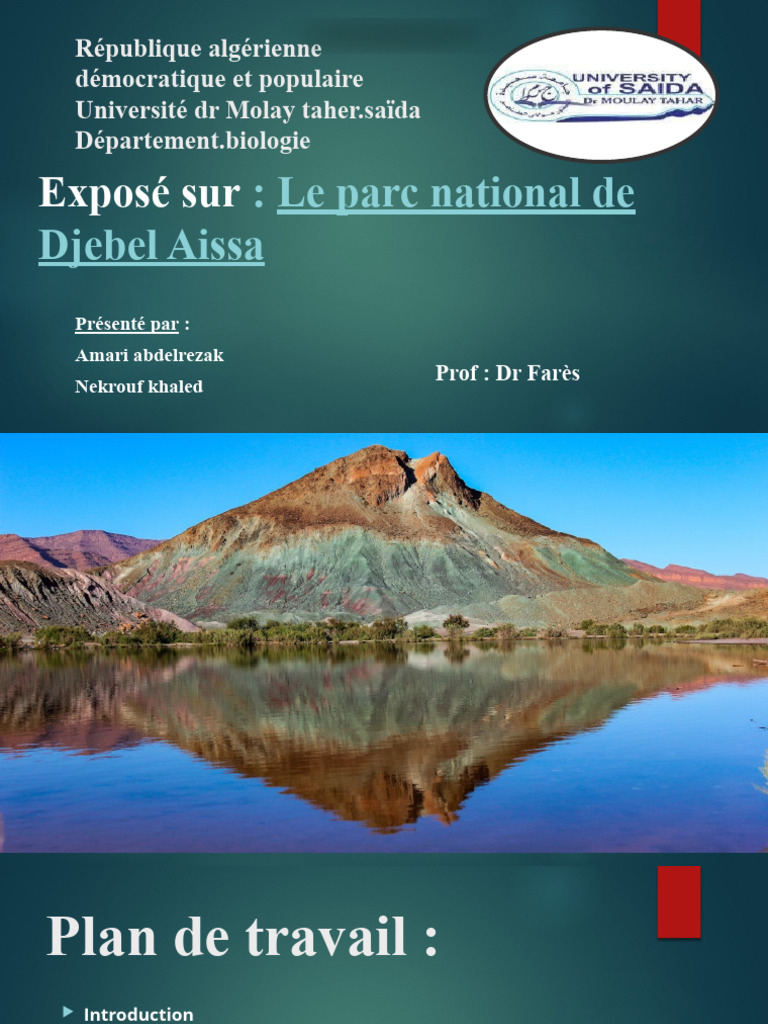 Parc National de Djebel Aissa en Algérie | PDF | Biodiversité ...