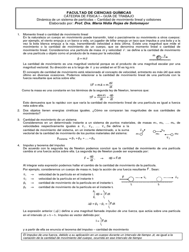 Impulso - Cantidad de Movimiento - Choques | PDF | Impulso | Fuerza