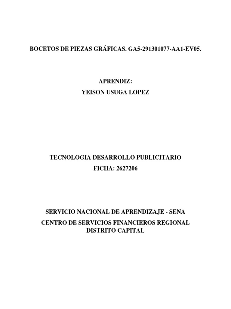 Bocetos de Piezas Gráficas. | PDF