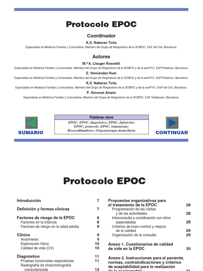 EPOC | PDF | Enfermedad pulmonar obstructiva crónica | Tos