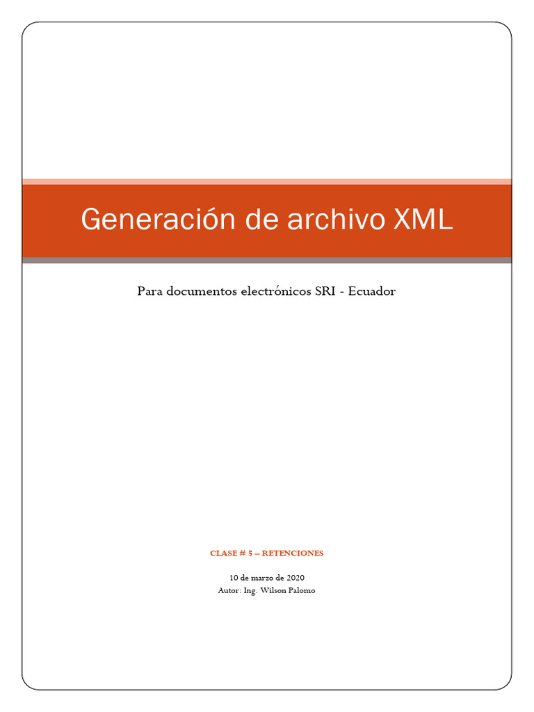 Generación de Archivo XML | PDF | Biblioteca (informática) | Informática