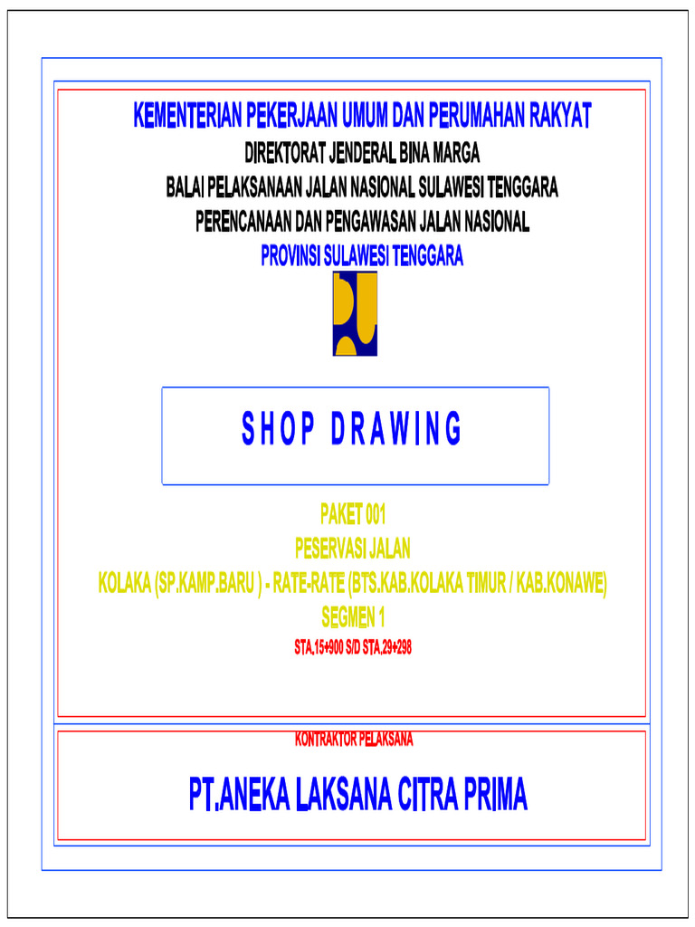 Sampul Shop Drawing Jalan | PDF