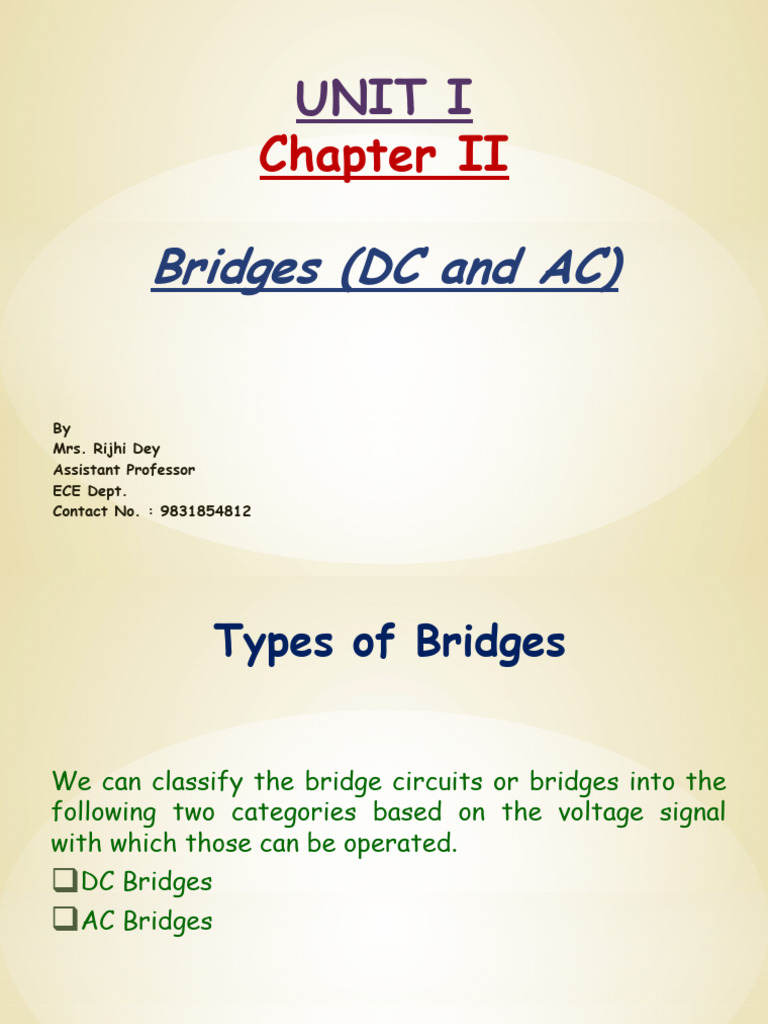 Chapter 2 Bridges | PDF | Capacitor | Direct Current