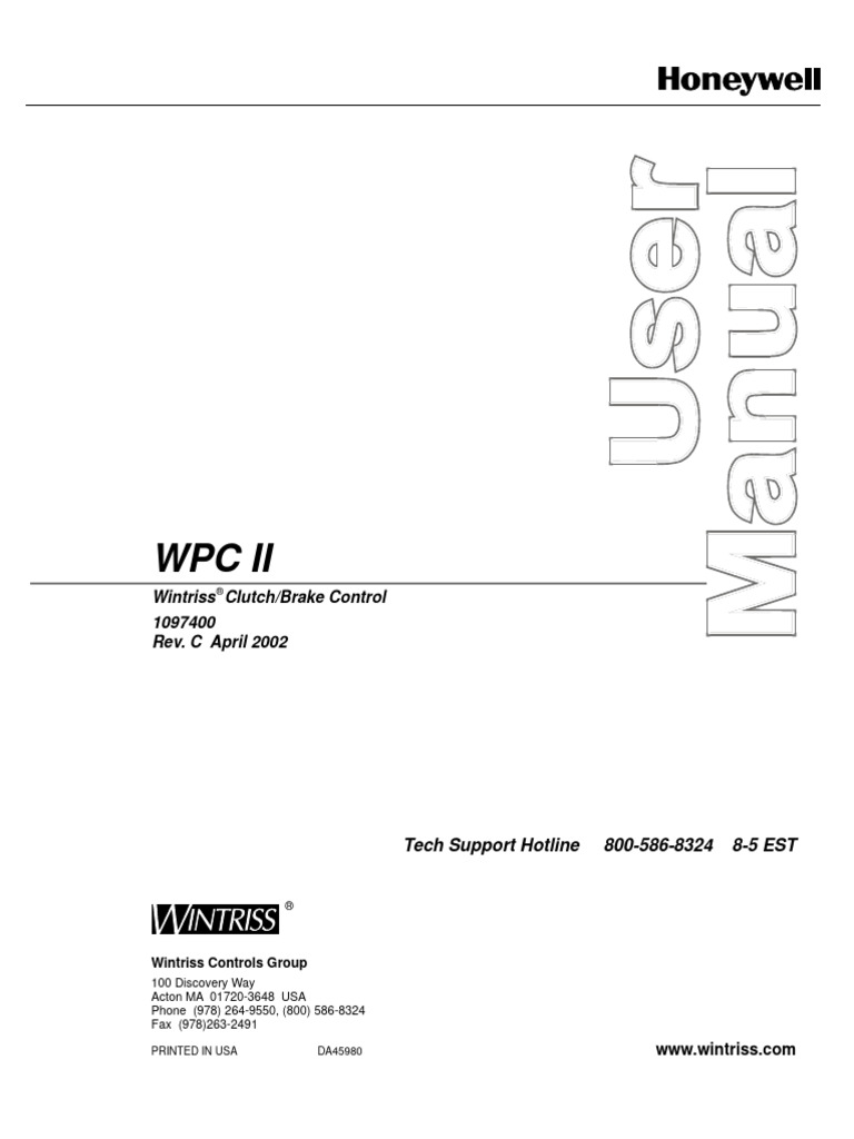 Dokumen - Tips - User Manual WPC II | PDF | Safety | Equipment