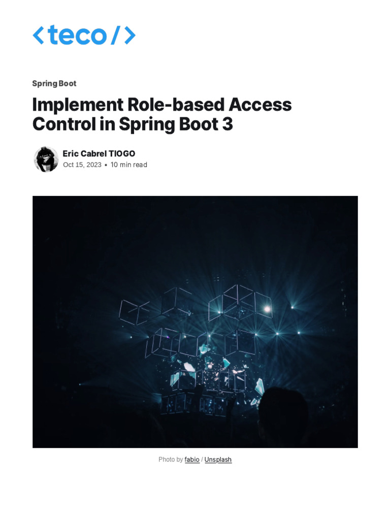 02 Build A Role Based Access Control in A Spring Boot 3 API | PDF ...