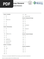 UK Biology Challenge Practice Paper | PDF
