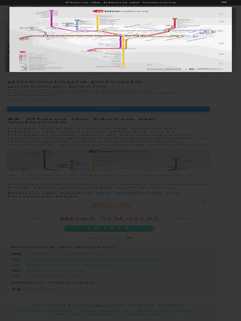 Plano de Metro de Valencia 2023 | PDF
