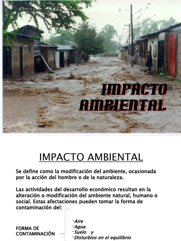 Impacto Ambiental: Efectos y Prevención | PDF | Contaminación | Entorno natural