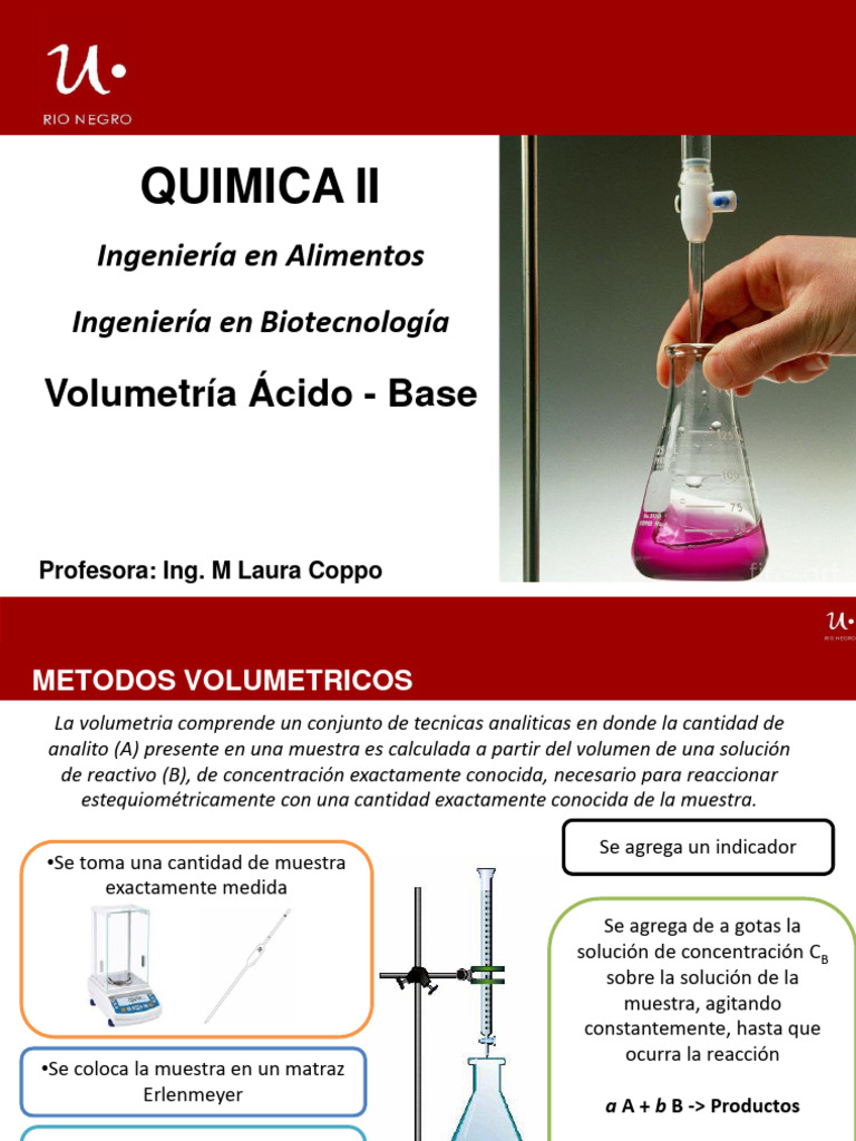 Volumetría Acido Base | PDF | Valoración | Química