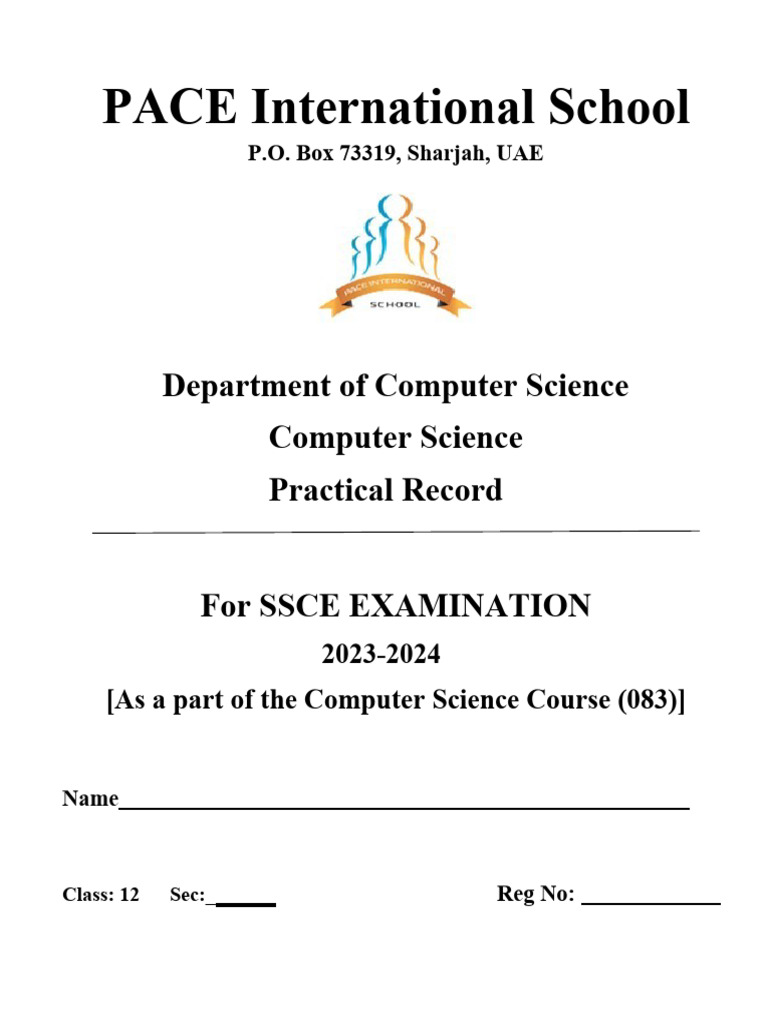 Computer Science Project Record | PDF | Databases | Table (Database)
