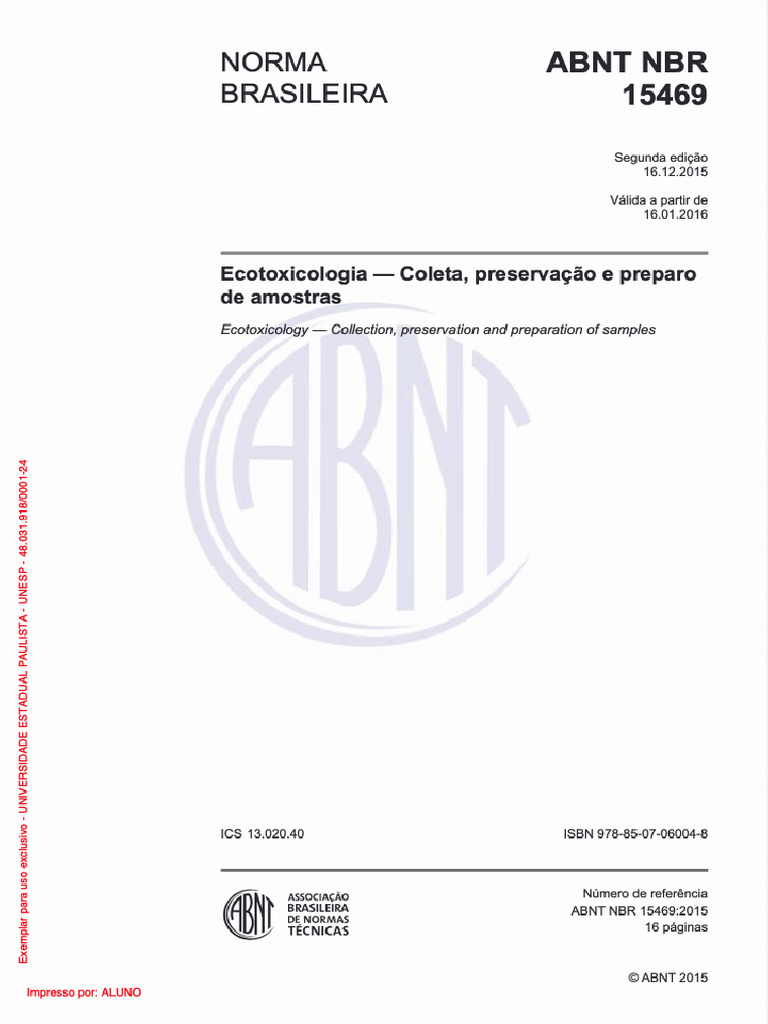 Abnt NBR 15469 - 2015 | PDF