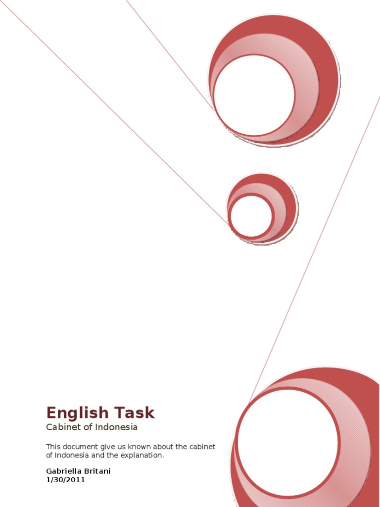 English Task: Cabinet of Indonesia | PDF | Self-Improvement