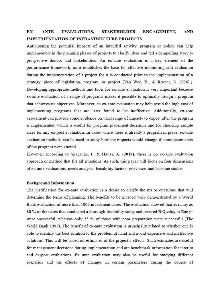 ICSP - Ex Ante Evaluations Peter Odero | PDF | Feasibility Study ...