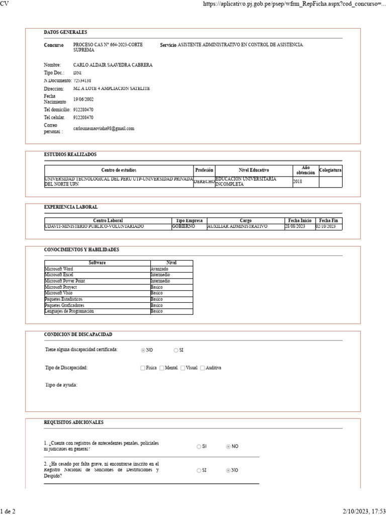 CV 205 | PDF | Microsoft