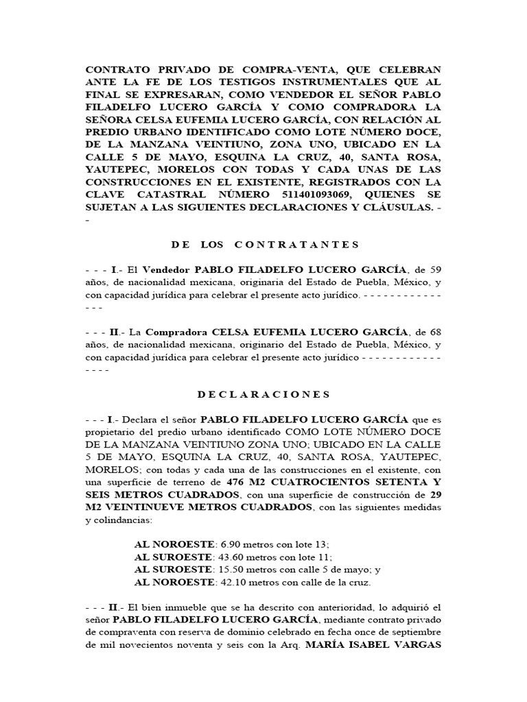 Pablo Filadelfo Lucero Garcia | PDF | Consentimiento | Derecho civil ...