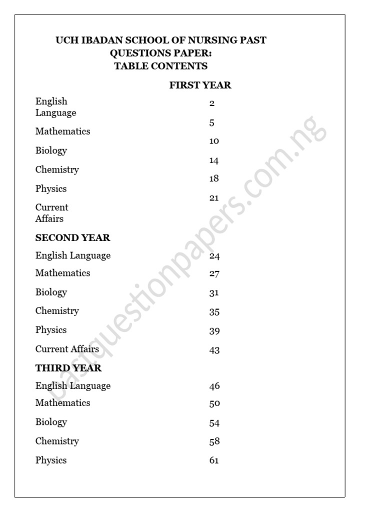 UCH Past Question and Answer | PDF | Chemical Compounds | Force