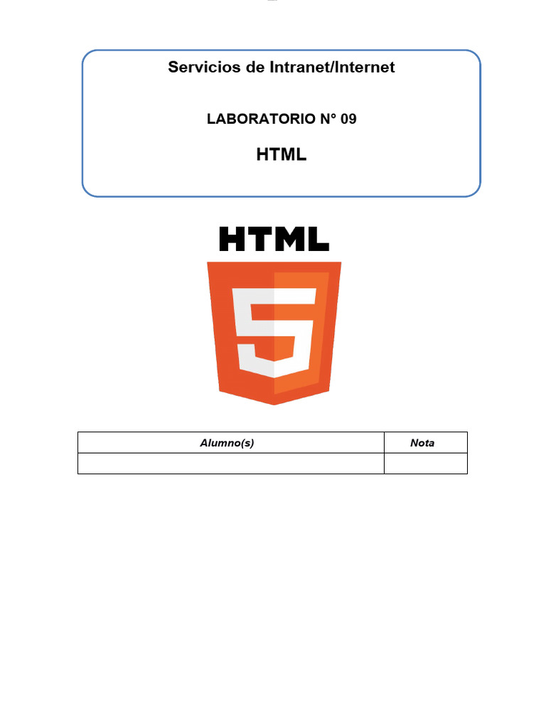 Creación de Páginas Web con HTML5 | PDF | HTML | Laboratorios