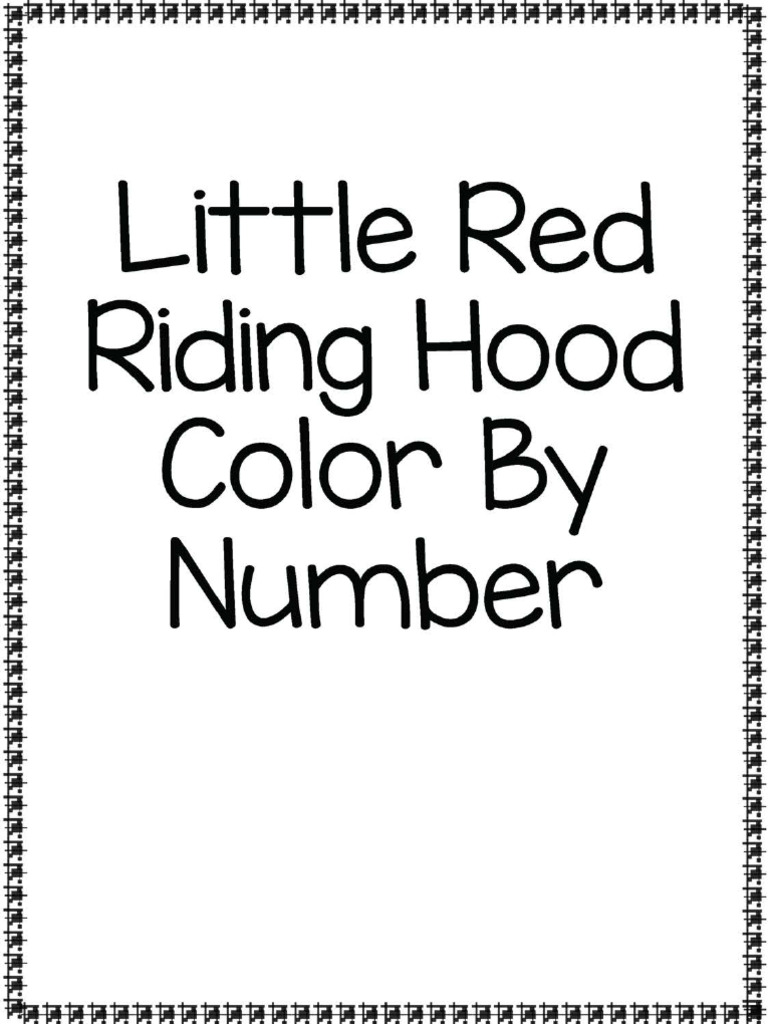 Little Red Riding Hood Color by Number A | PDF