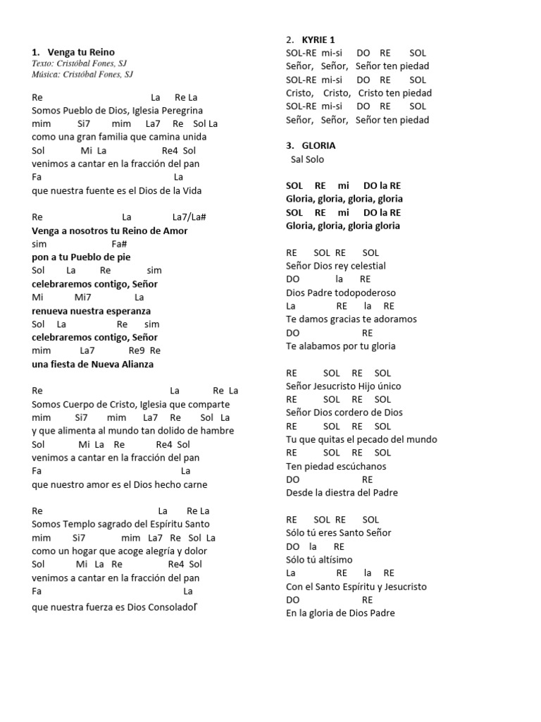 Cantos Para El Sabado Pdf Cristo Título Eucaristía