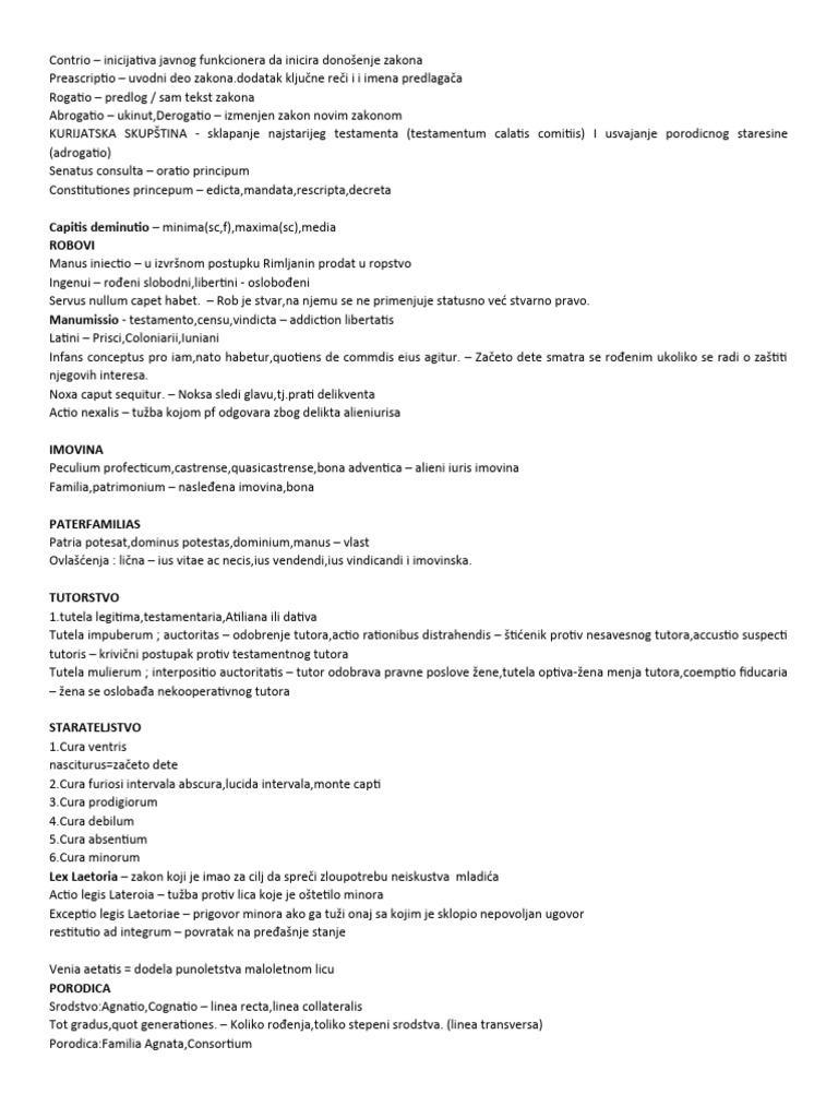 Latinski Pojmovi | PDF