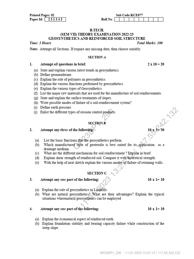 Geosynthetics and Reinforced Soil Structure Kce077 | PDF | Horticulture ...