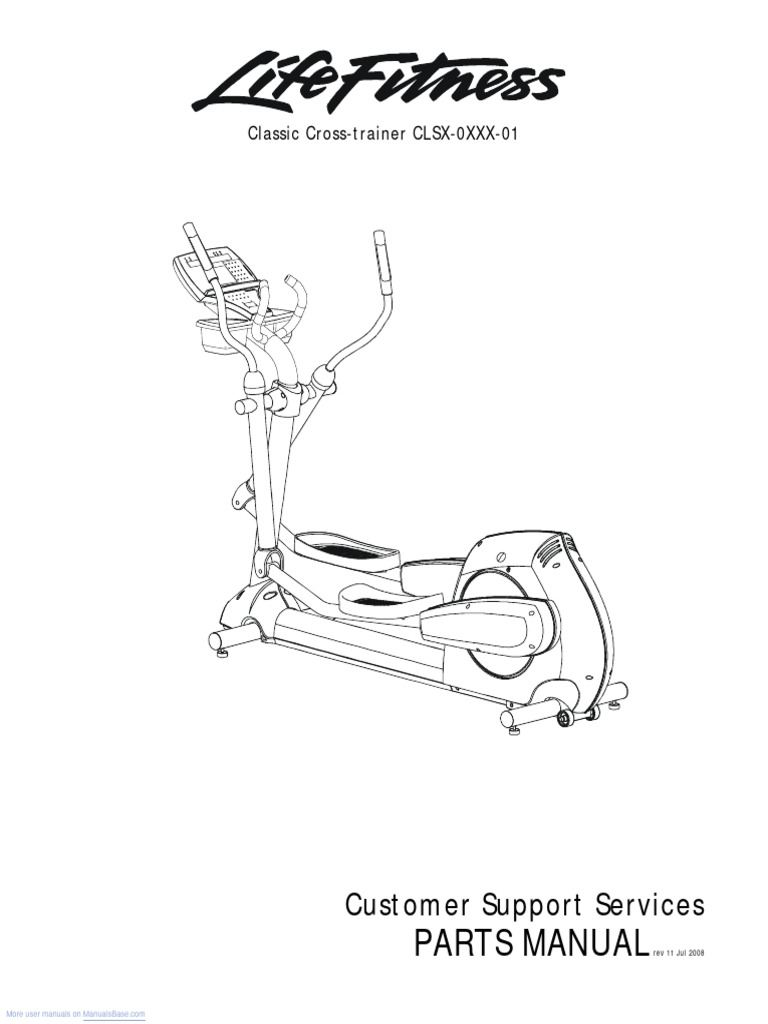 Manual Life Fitness CLSX-0XXX-01 | PDF | Screw | Axle