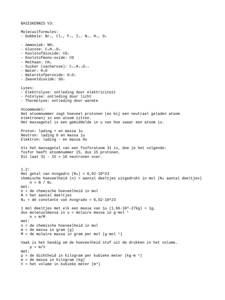 SCH H1 Samenvatting | PDF