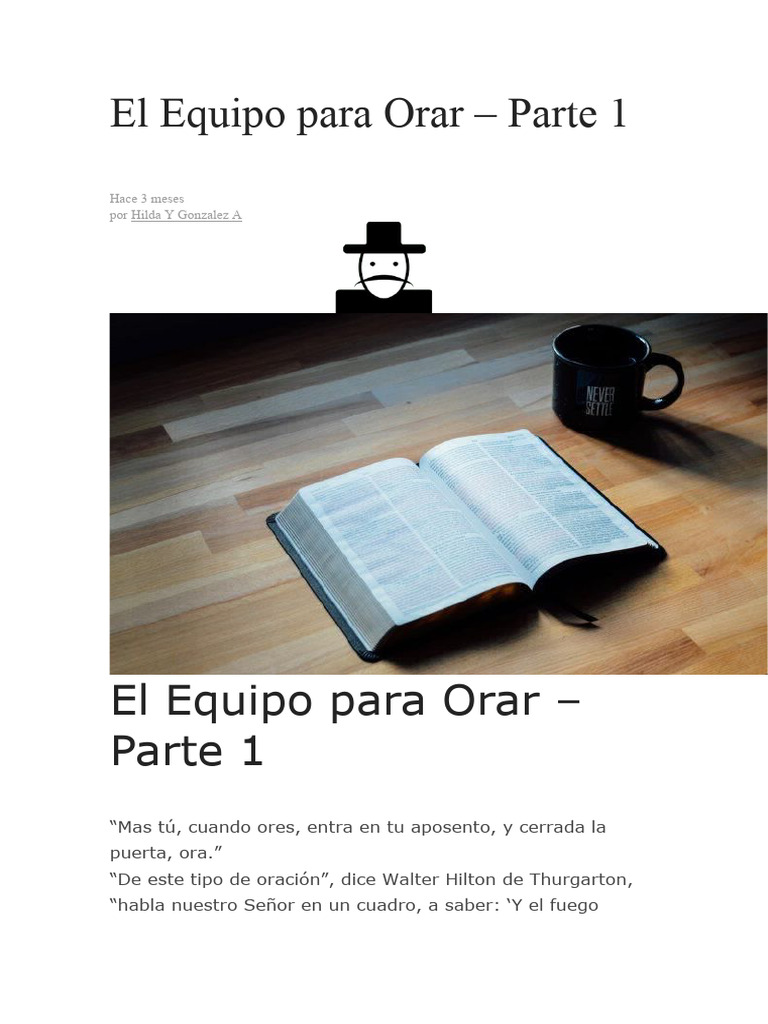 El Equipo para Orar 1 | PDF | Oración