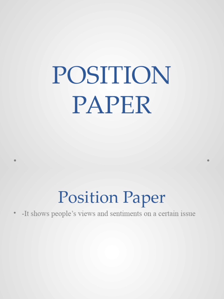 Position Paper | Download Free PDF | Plastic | Reason