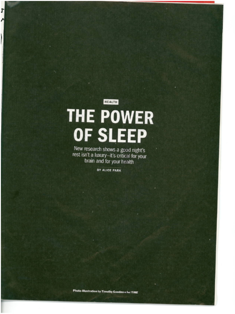 The Power of Sleep | PDF