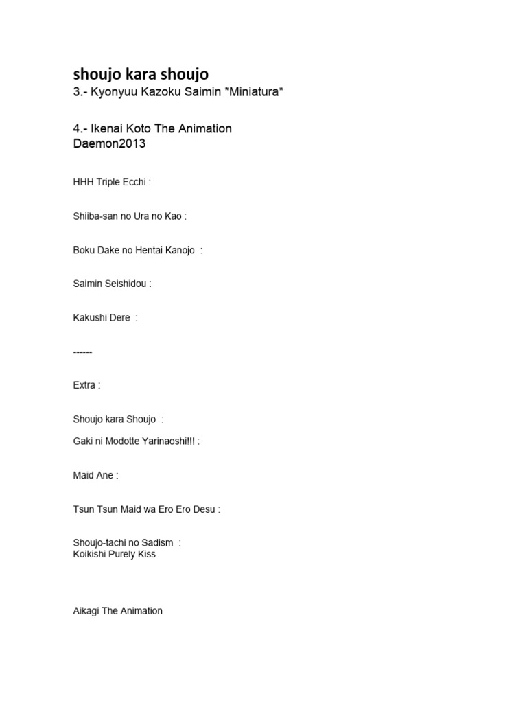 Shoujo Kara Shoujo: 3.-Kyonyuu Kazoku Saimin Miniatura 4. - Ikenai Koto ...