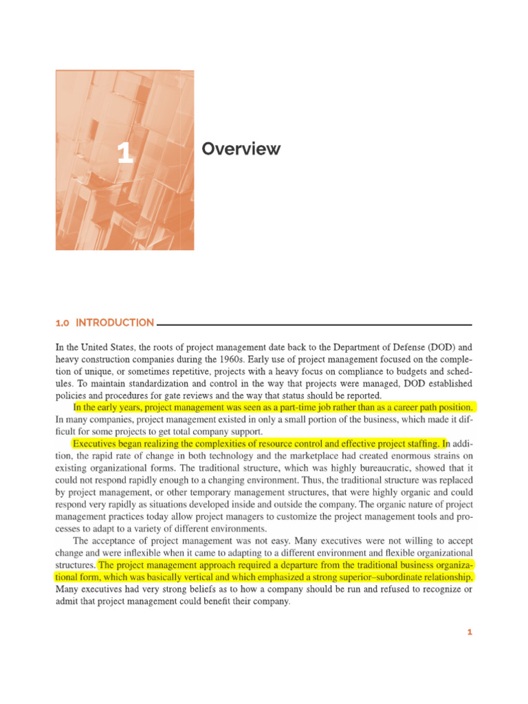 Chapter #1-Introduction To Project Management | PDF