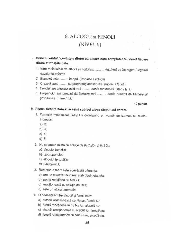 Alcooli Fenoli Doicin | PDF