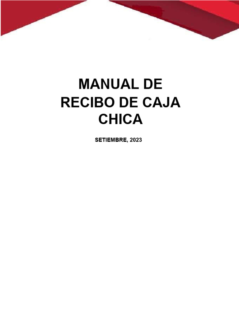 Manual de Recibo de Caja Chica | PDF | Economias